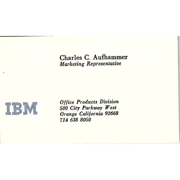 None and/or Unknown | Accents | Ibm Charles C Aufhammer Orange ...
